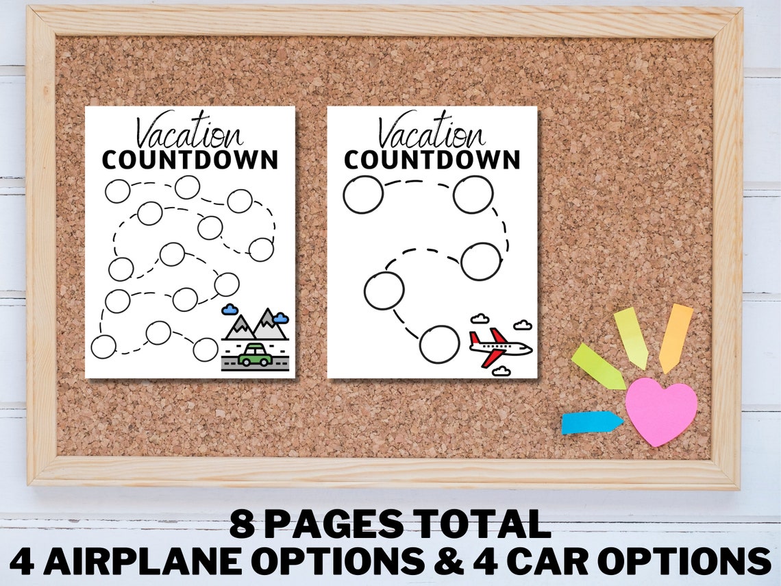 Vacation Countdown for Kids | Printable Calendar | Countdown to ...