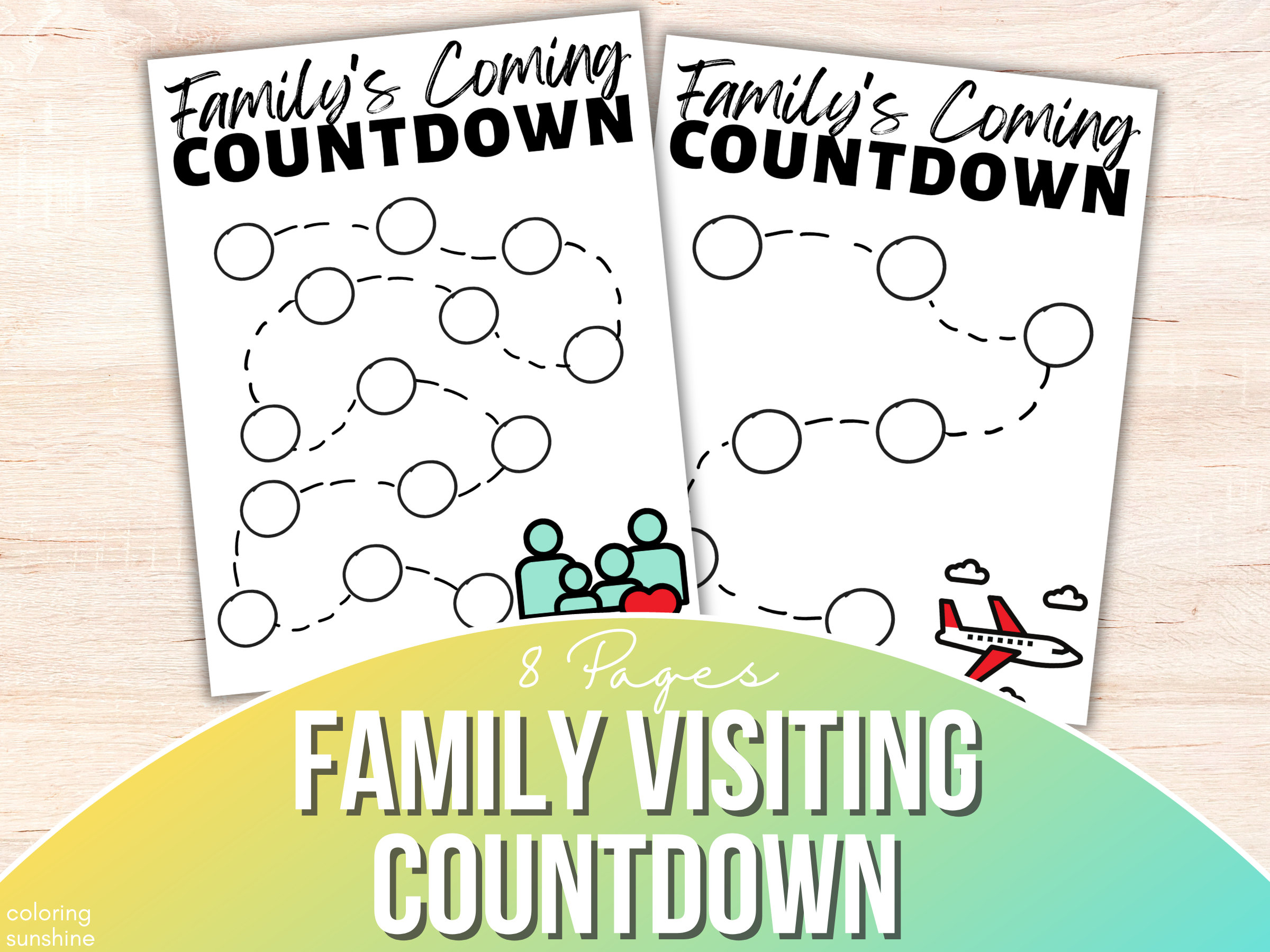 Family Visiting Countdown | Printable Countdown Calendar | Countdown ...