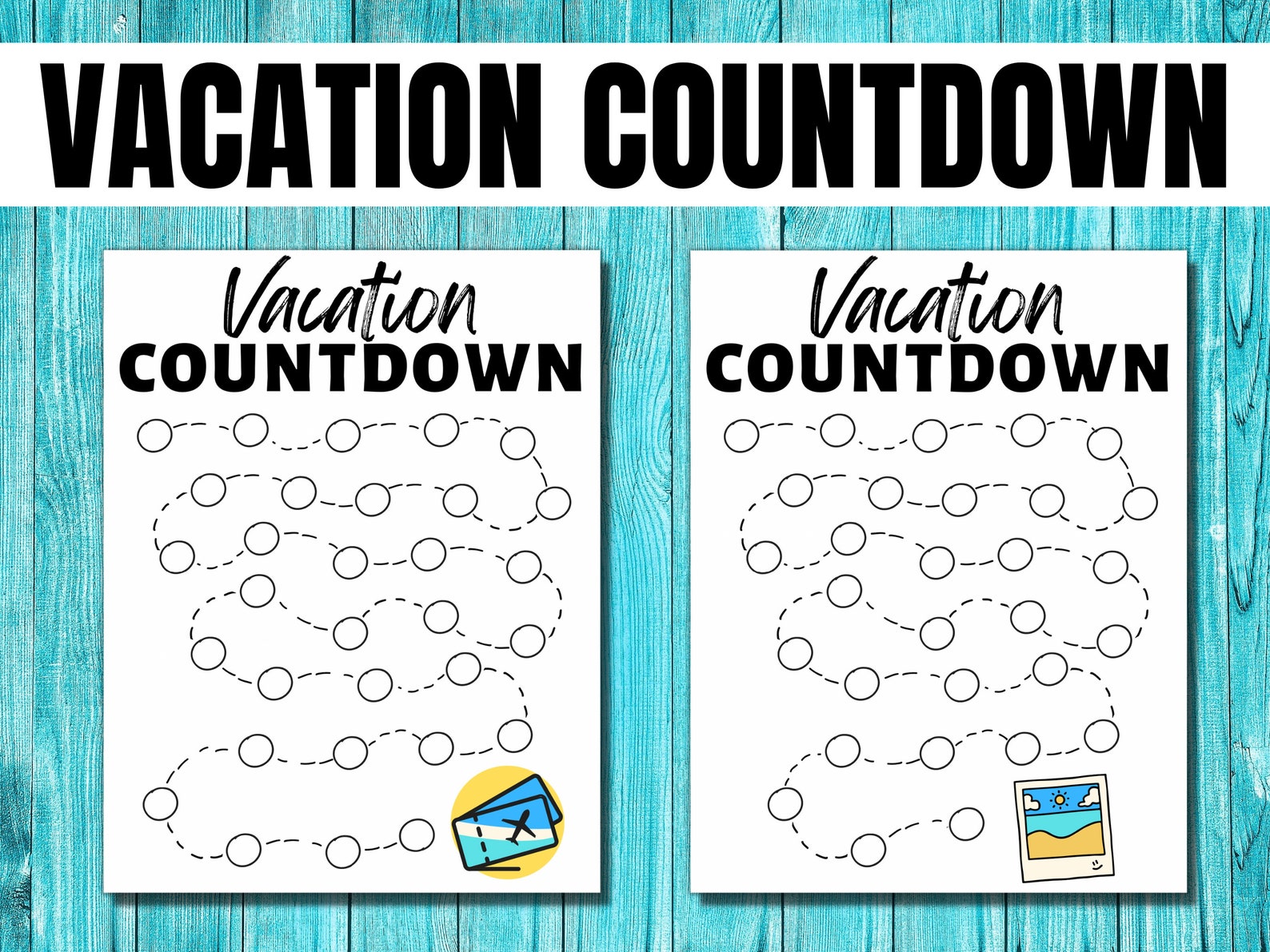 Vacation Countdown Calendar for Kids | Printable Calendar | Countdown ...