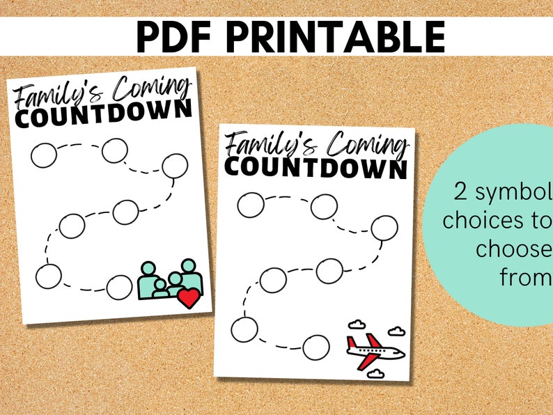 Family Visiting Countdown | Printable Countdown Calendar | Countdown ...