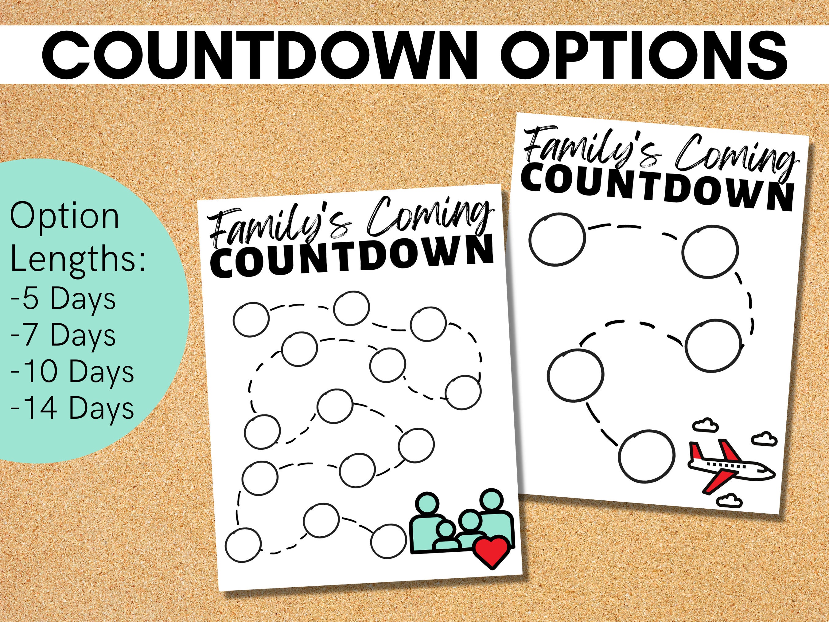 Family Visiting Countdown | Printable Countdown Calendar | Countdown ...