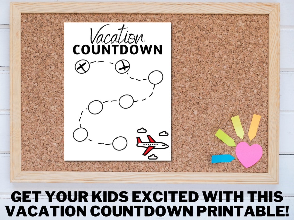 Vacation Countdown for Kids | Printable Calendar | Countdown to ...
