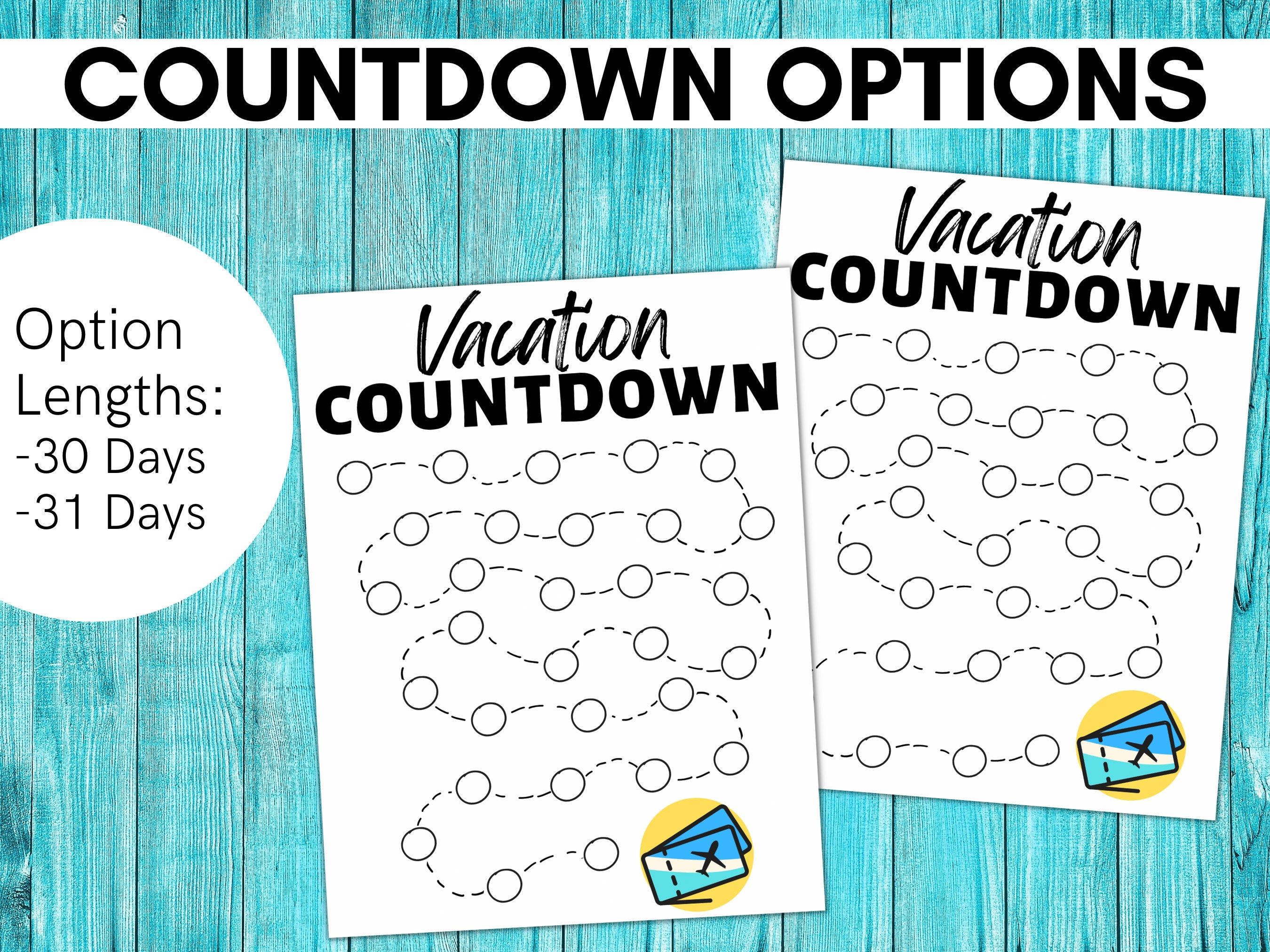 Vacation Countdown Calendar for Kids | Printable Calendar | Countdown ...