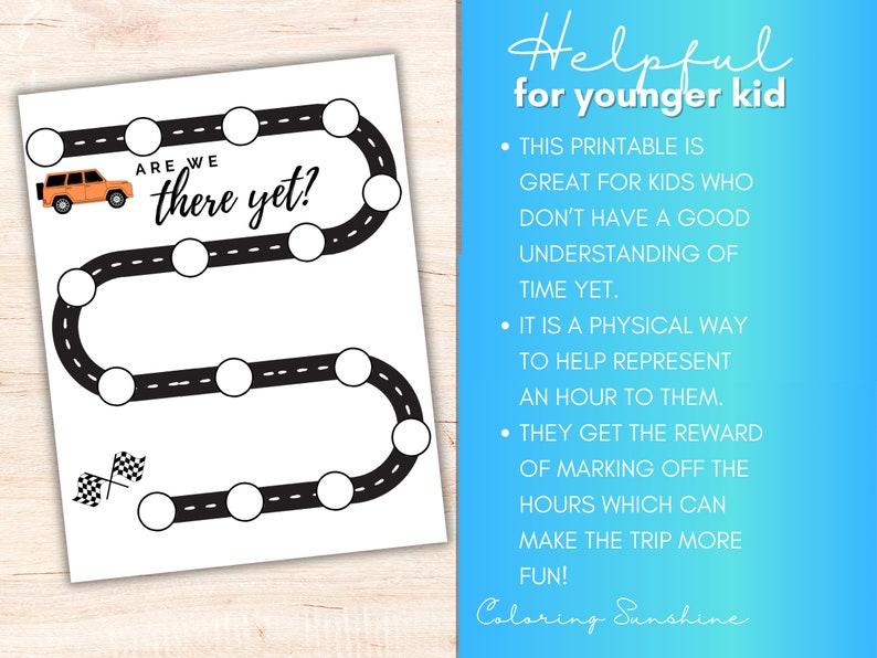 Road Trip Countdown Printable for Kids | Road Trip Idea | Hour ...