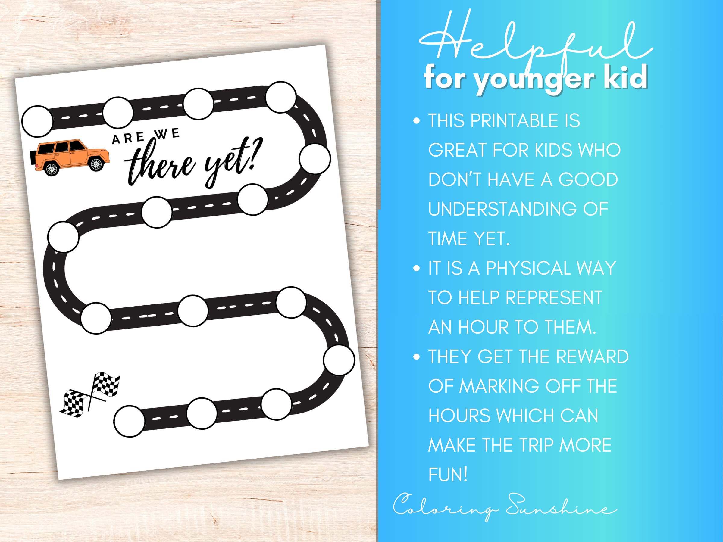 Road Trip Countdown Printable for Kids | Road Trip Idea | Hour ...