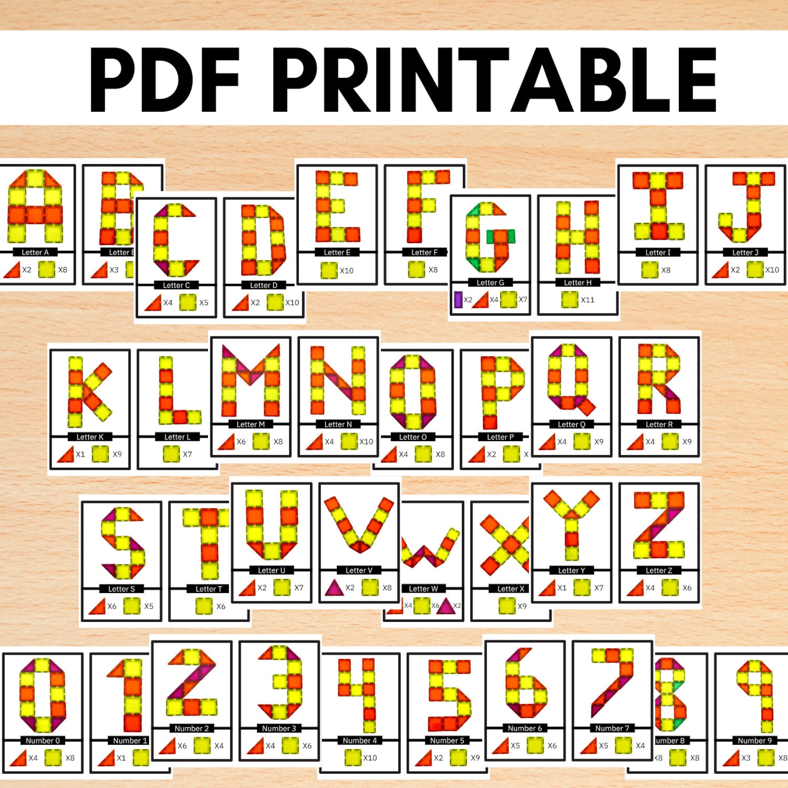 Printable Alphabet Activity | Magnet Tile Puzzle | Alphabet Flash Cards ...