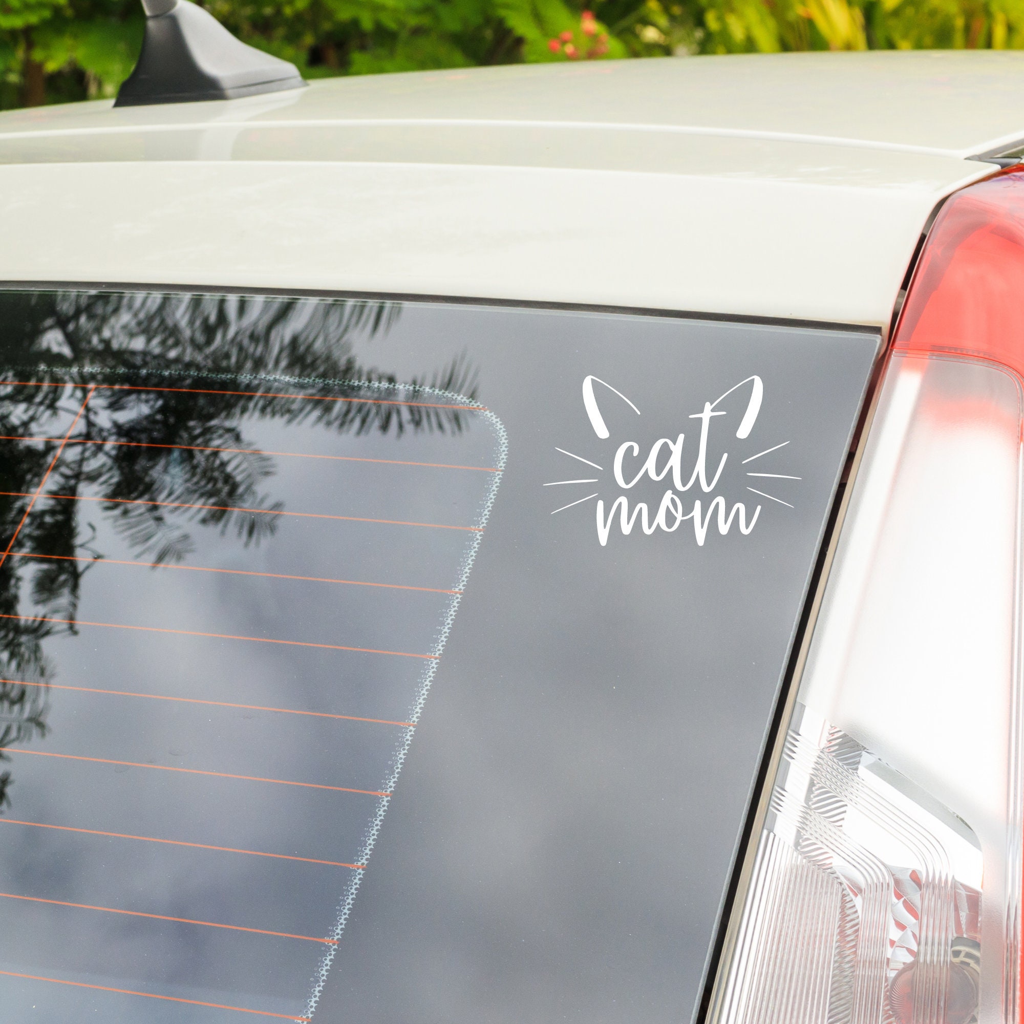 Cat Mom Vinyl Decal, Cat Mom Car Decal, Gift for Her, Window Sticker ...