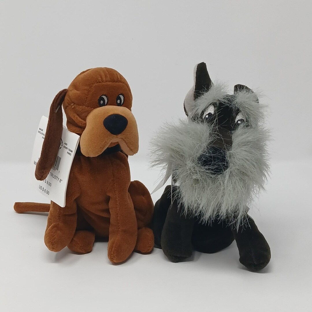 Disney Store Plush Lady & the Tramp Jock Trusty Bloodhound Dogs Mini ...
