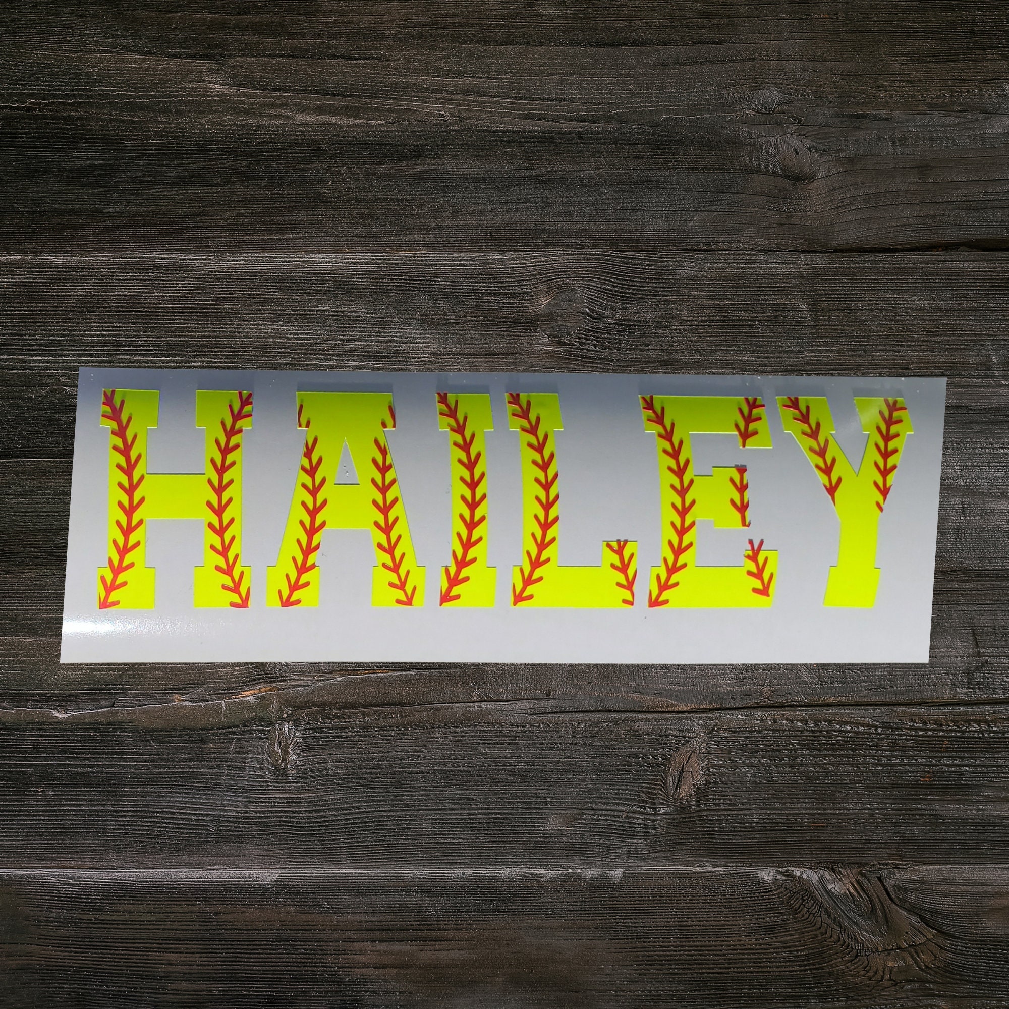 Softball Name Decal Helmet Sticker Bat Vinyl Decal Car - Etsy