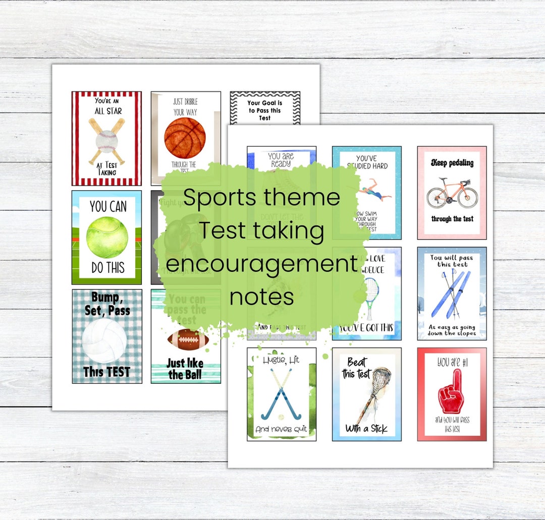 Test Taking Encouragement Notes, Test Encouragement Notes, Teacher ...