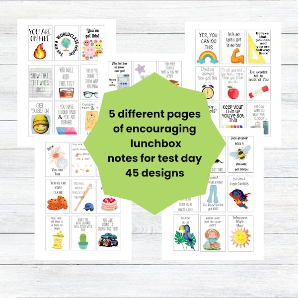 Test Encouragement Notes for Kids - Etsy