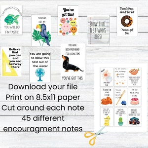Test Taking Encouragement Notes, Test Encouragement Notes, Teacher ...
