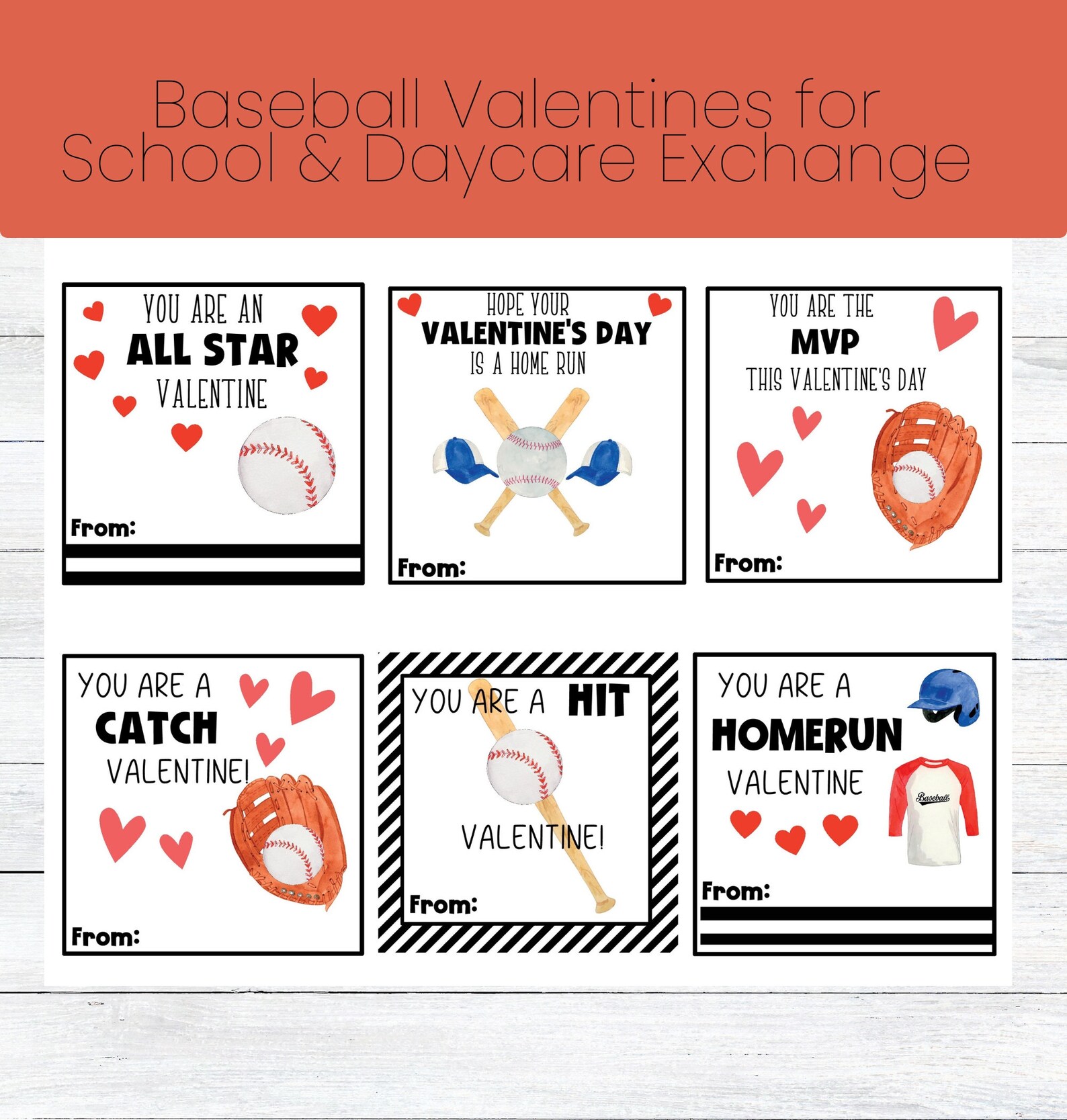 Baseball Valentine Cards Printable, Baseball Valentine's Gift Tag ...