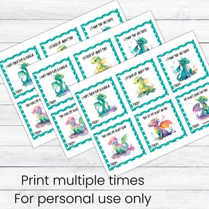 Dragon Valentine Card, Dragon Valentine Printable, Dragon Valentine Tag ...