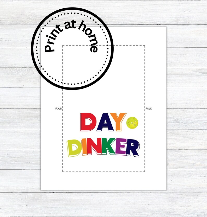 Day Dinker Pickleball Card, Pickleball Meme Card, Funny Pickleball Card ...