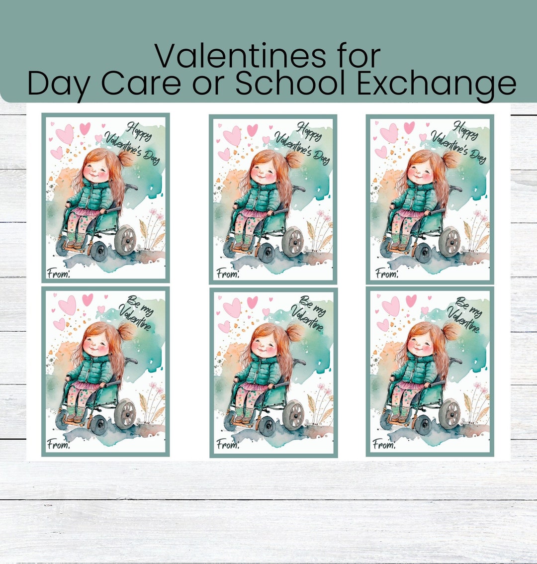 Disability Valentine Card, Inclusion Valentine's Day Card, Diversity ...