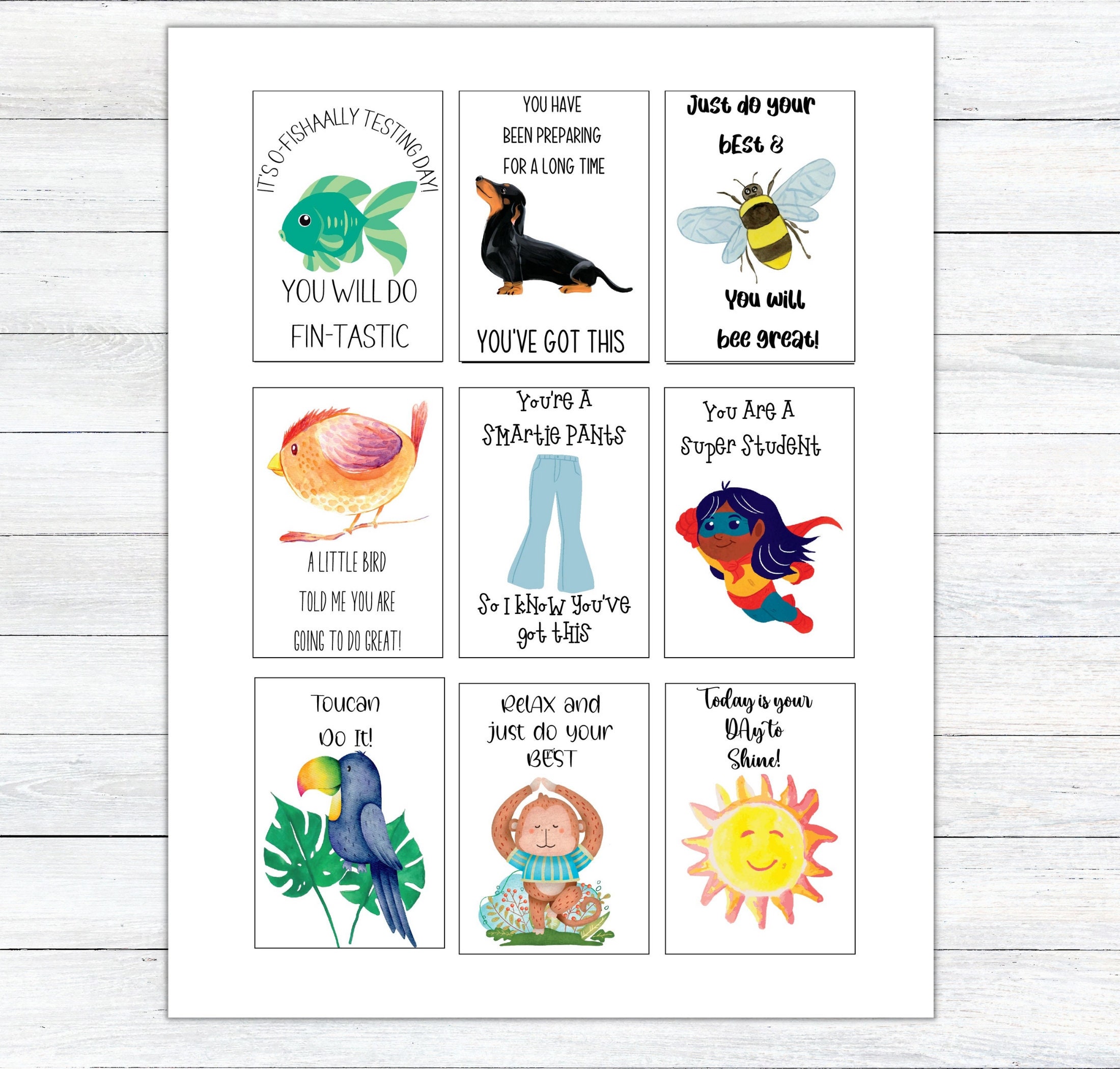 Test Taking Encouragement Notes, Test Encouragement Notes, Teacher ...