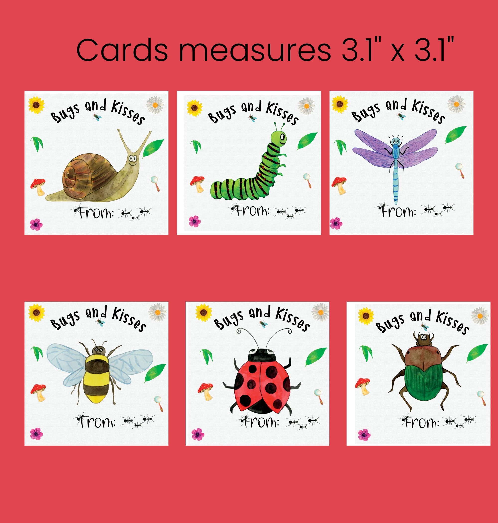 Printable Bugs Valentines, Boys Printable Valentines, Classroom ...