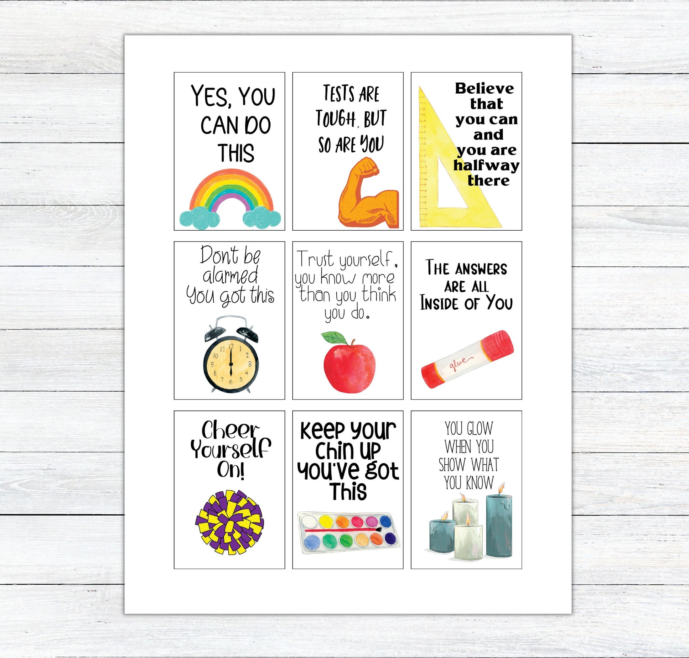 Test Taking Encouragement Notes, Test Encouragement Notes, Teacher ...