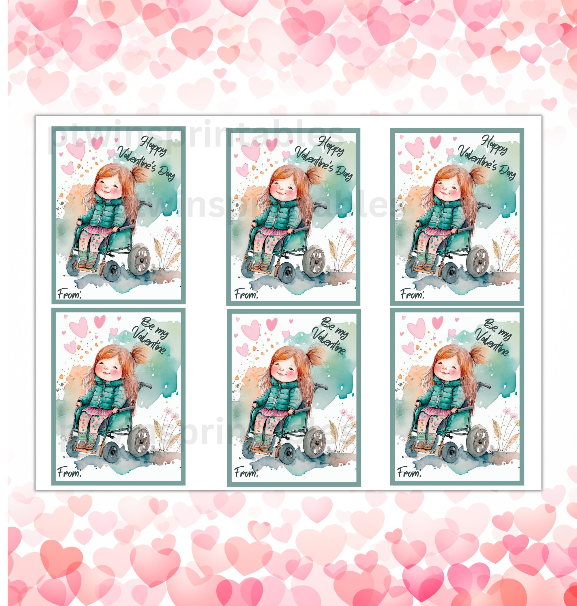 Disability Valentine Card, Inclusion Valentine's Day Card, Diversity ...