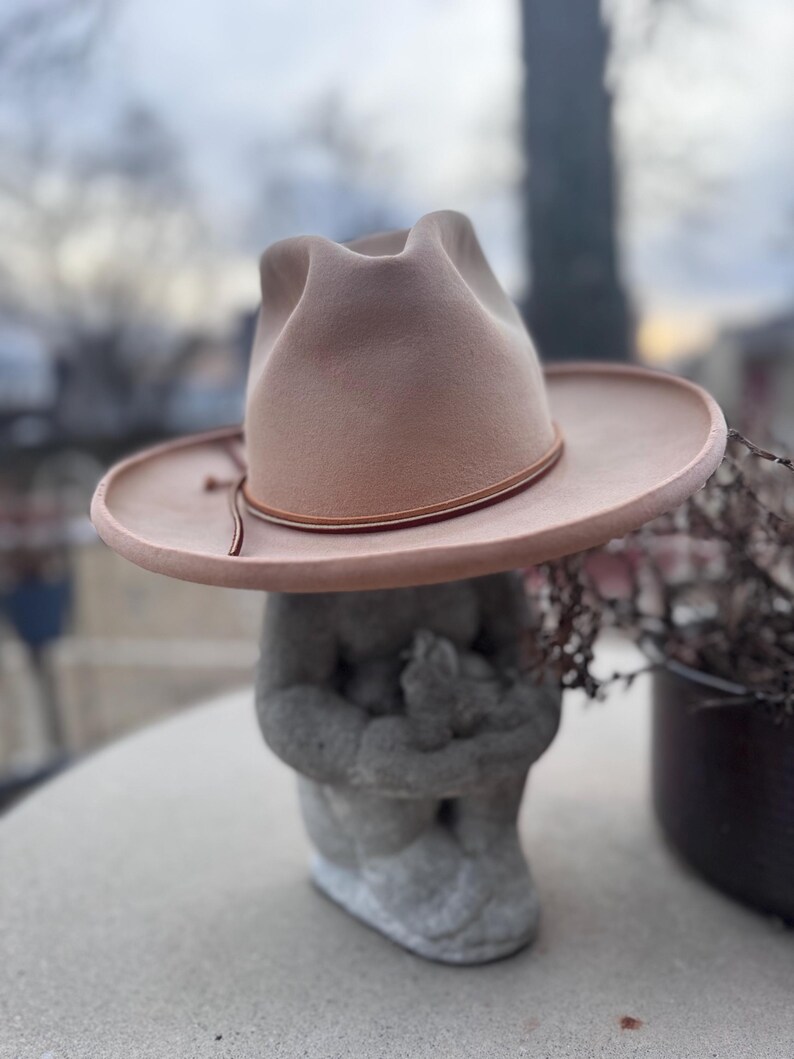 Vintage Thoroughbred Tan Western Hat - Etsy