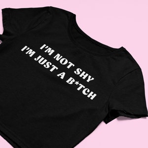I'm Not Shy Crop Top | Flowy Crop Top| Cute Croptop | Graphic Top ...