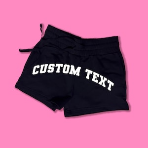 Custom Text Front Fleece Shorts | Cute Booty Shorts | Y2K Shorts | Cute ...
