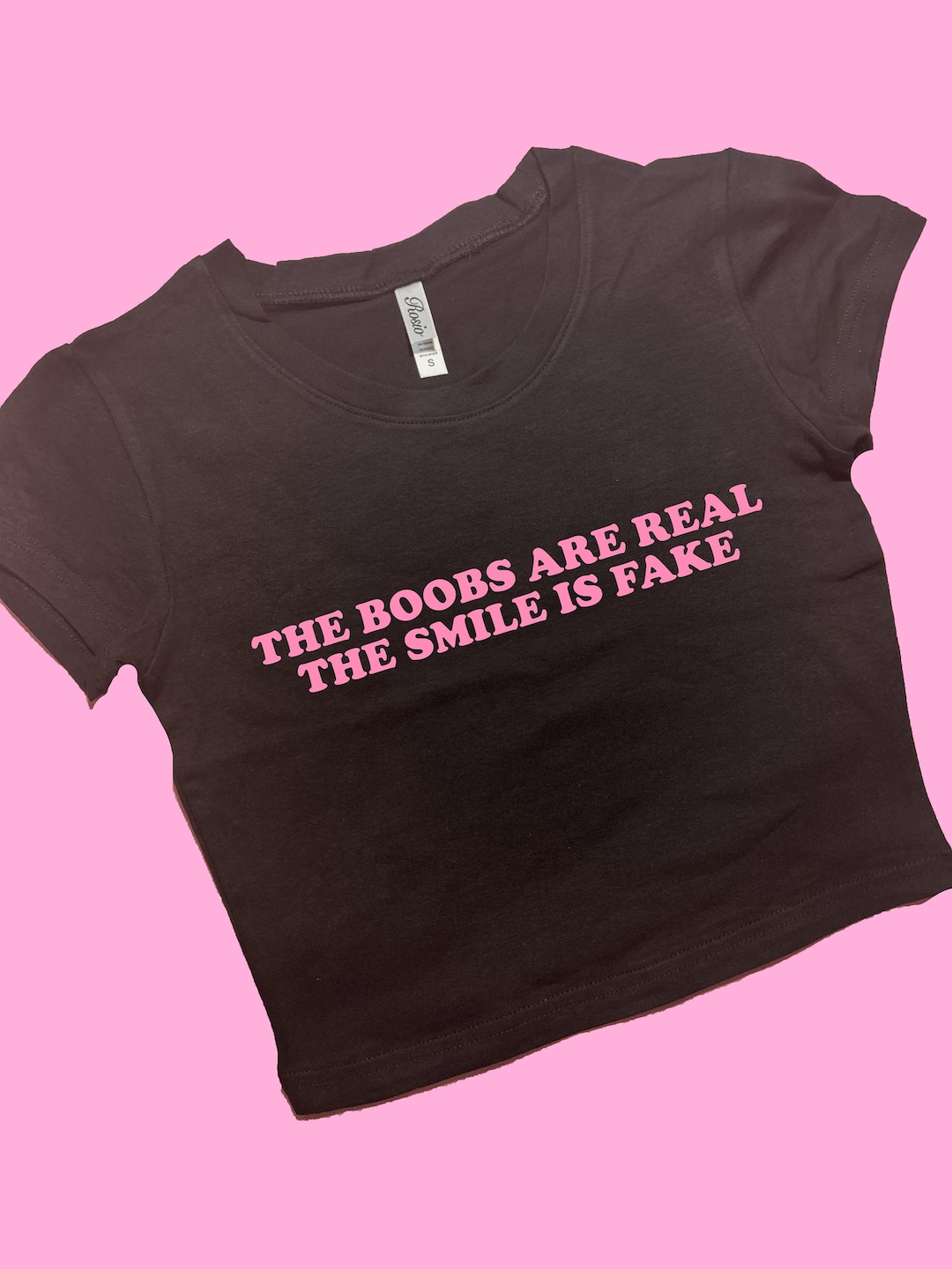 The Smile is Fake SNUG FIT Crop Top | Cute Crop Top | Graphic Top ...