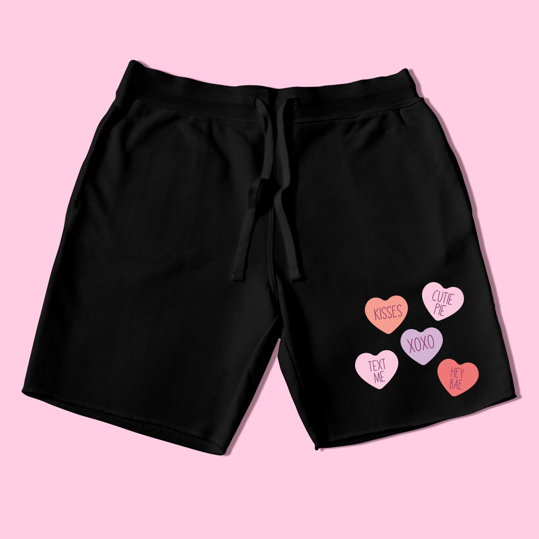 Candy Hearts Shorts Valentine's Shorts Cute Gift Cute Shorts Cute ...