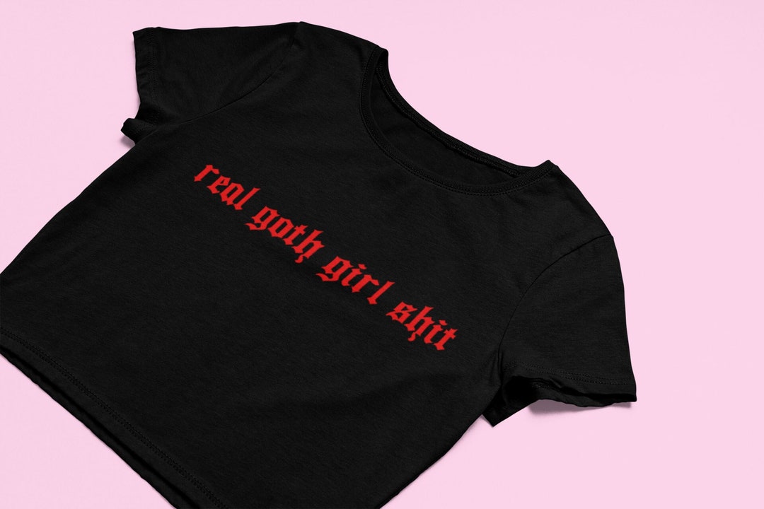 Real Goth Girl Crop Top | Flowy Crop Top | Goth Clothing | Trendy Top ...