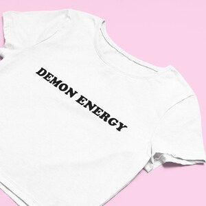 Demon Energy Crop Top Flowy Fit Crop Top Gift for Girlfriend Y2K ...
