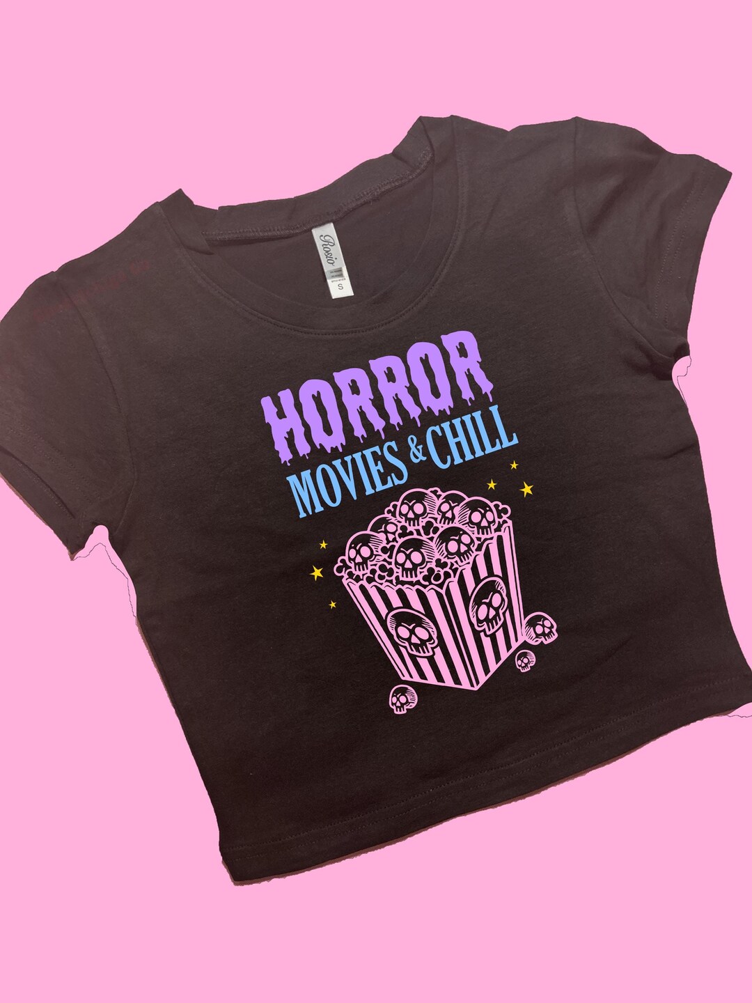 Horror Movies Chill SNUG FIT Crop Top | Graphic Top | Gift for Her ...