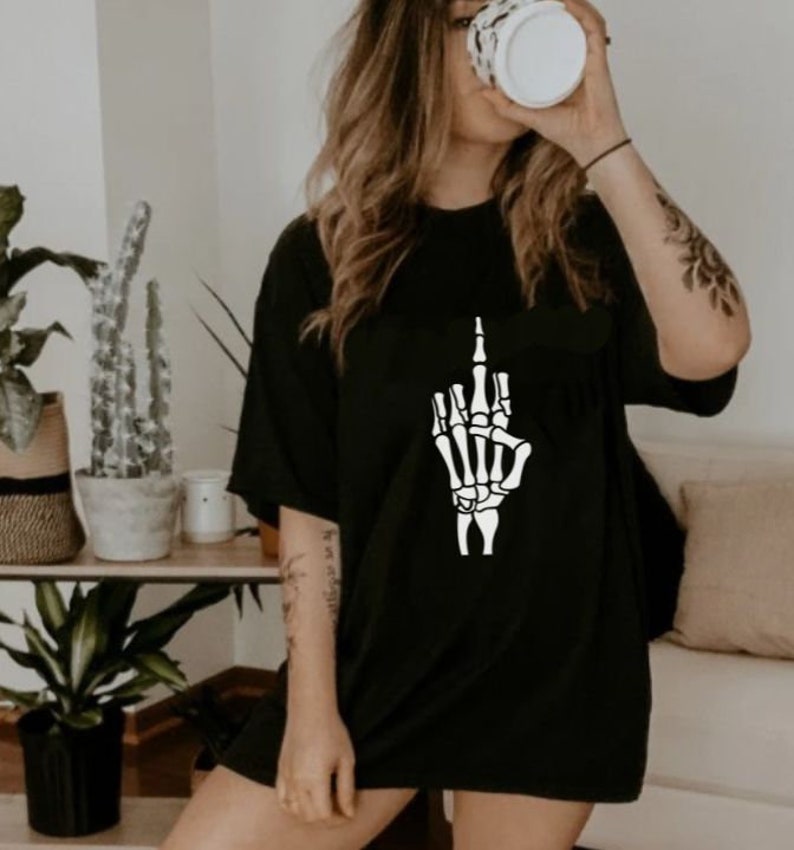 Skeleton Hand Middle Finger Halloween Shirt,halloween Skeleton Hand ...