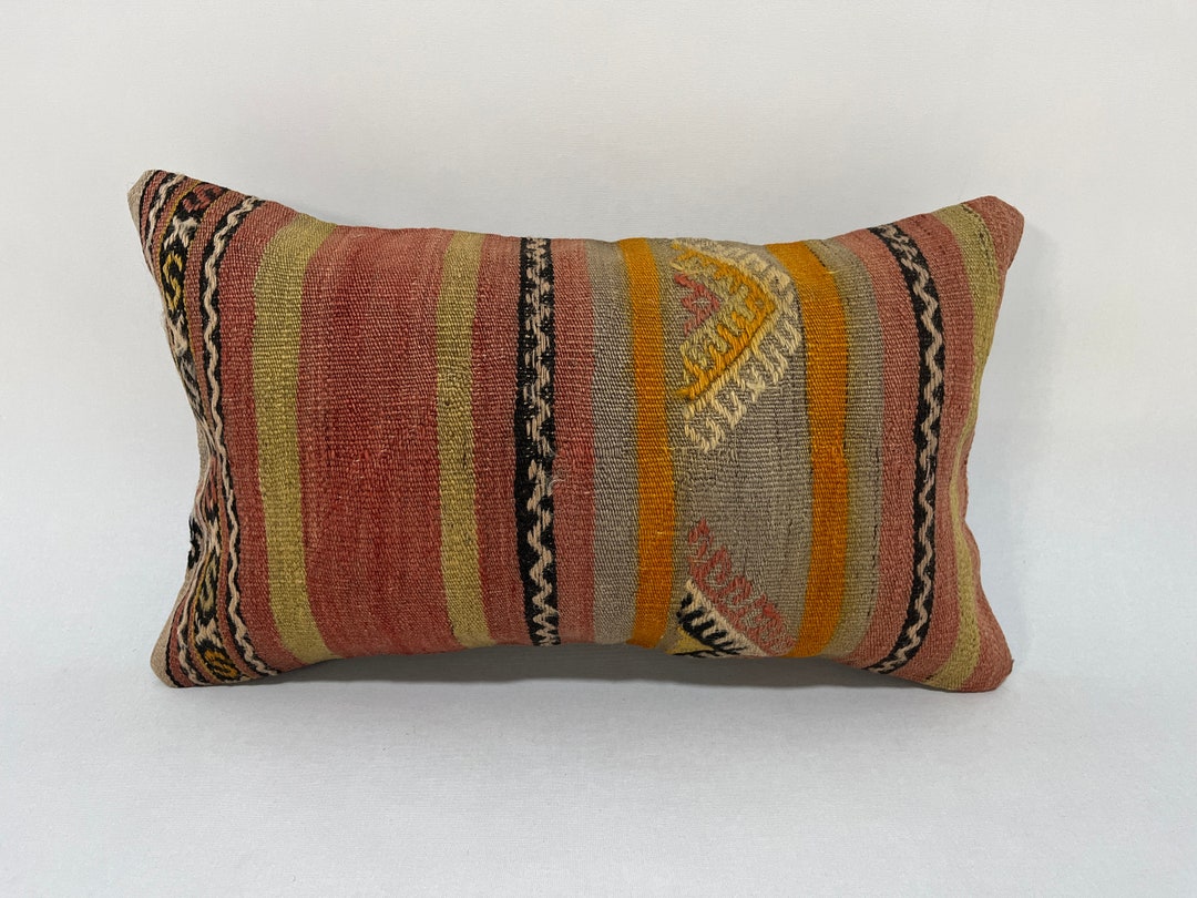 12x20 Lumbar Throw Pillow, Aztec Pillow, Turkish Throw Pillow, Ottoman ...