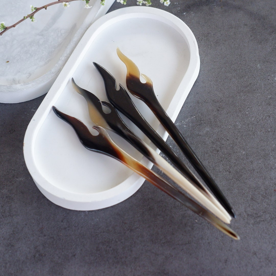 Flame Natural Hon Horn One Prong, Hair Forks for Women, Daughter ...