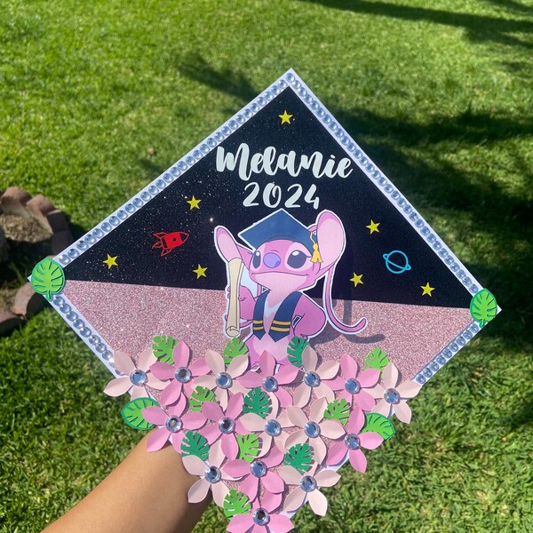 Stitch Angel Graduation Svg - Etsy