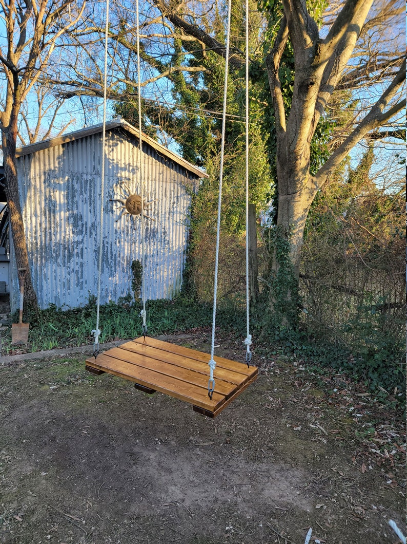 Large Tree Swing/ Unique Hand-crafted Rope Swing/ Two-person Outdoor ...