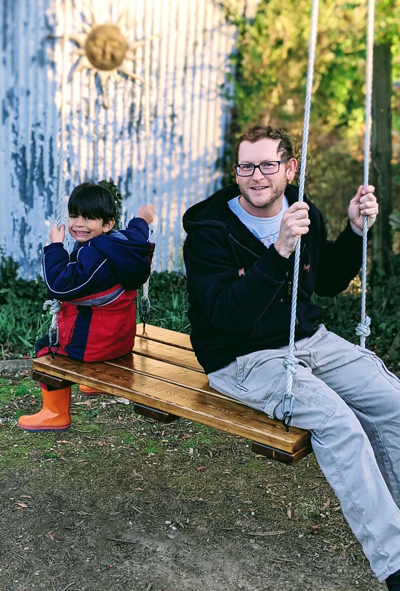 Large Tree Swing/ Unique Hand-crafted Rope Swing/ Two-person Outdoor ...