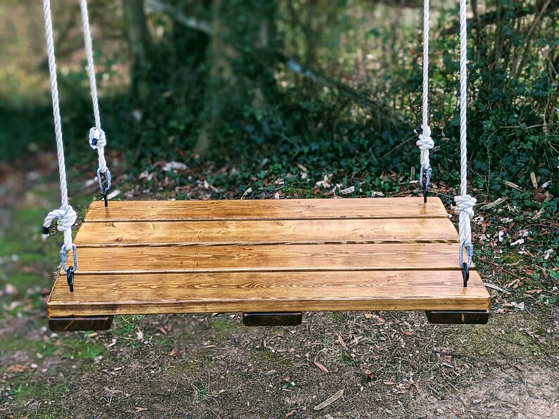 Large Tree Swing/ Unique Hand-crafted Rope Swing/ Two-person Outdoor ...