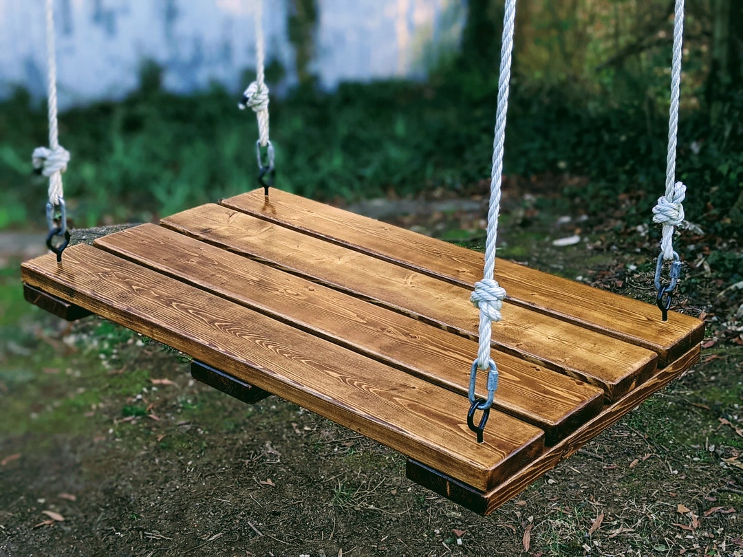 Large Tree Swing/ Unique Hand-crafted Rope Swing/ Two-person Outdoor ...