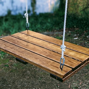 Large Tree Swing/ Unique Hand-crafted Rope Swing/ Two-person Outdoor ...