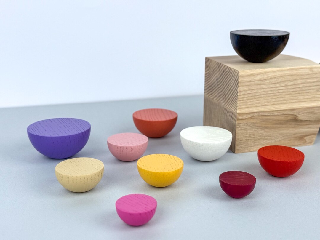 Simple Wooden Drawer Knobs, Nature Wood Handle, Cabinet Handles ...