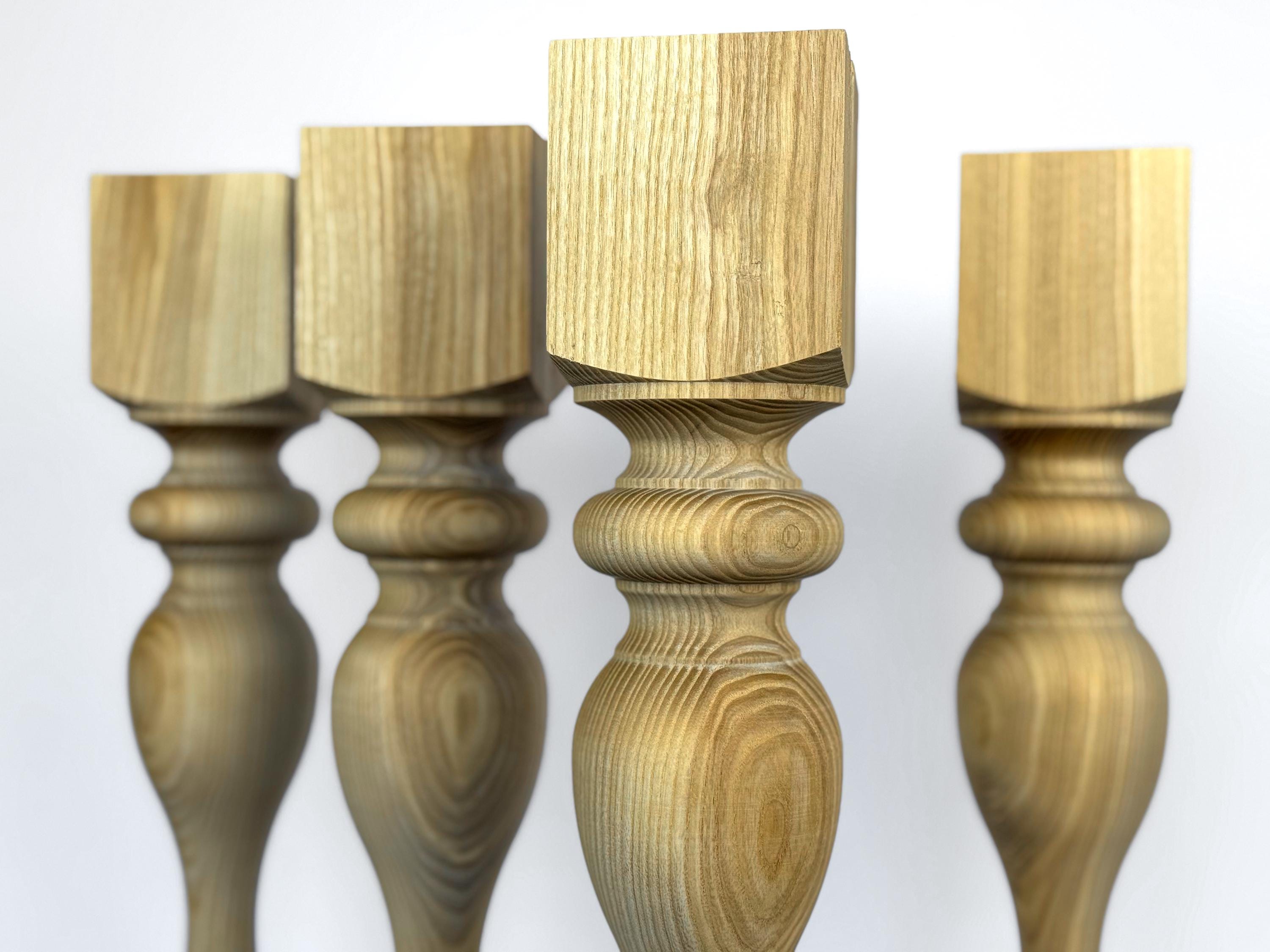 Classic Wooden Legs for Furniture, Farmhouse Table Legs, Dining Table ...