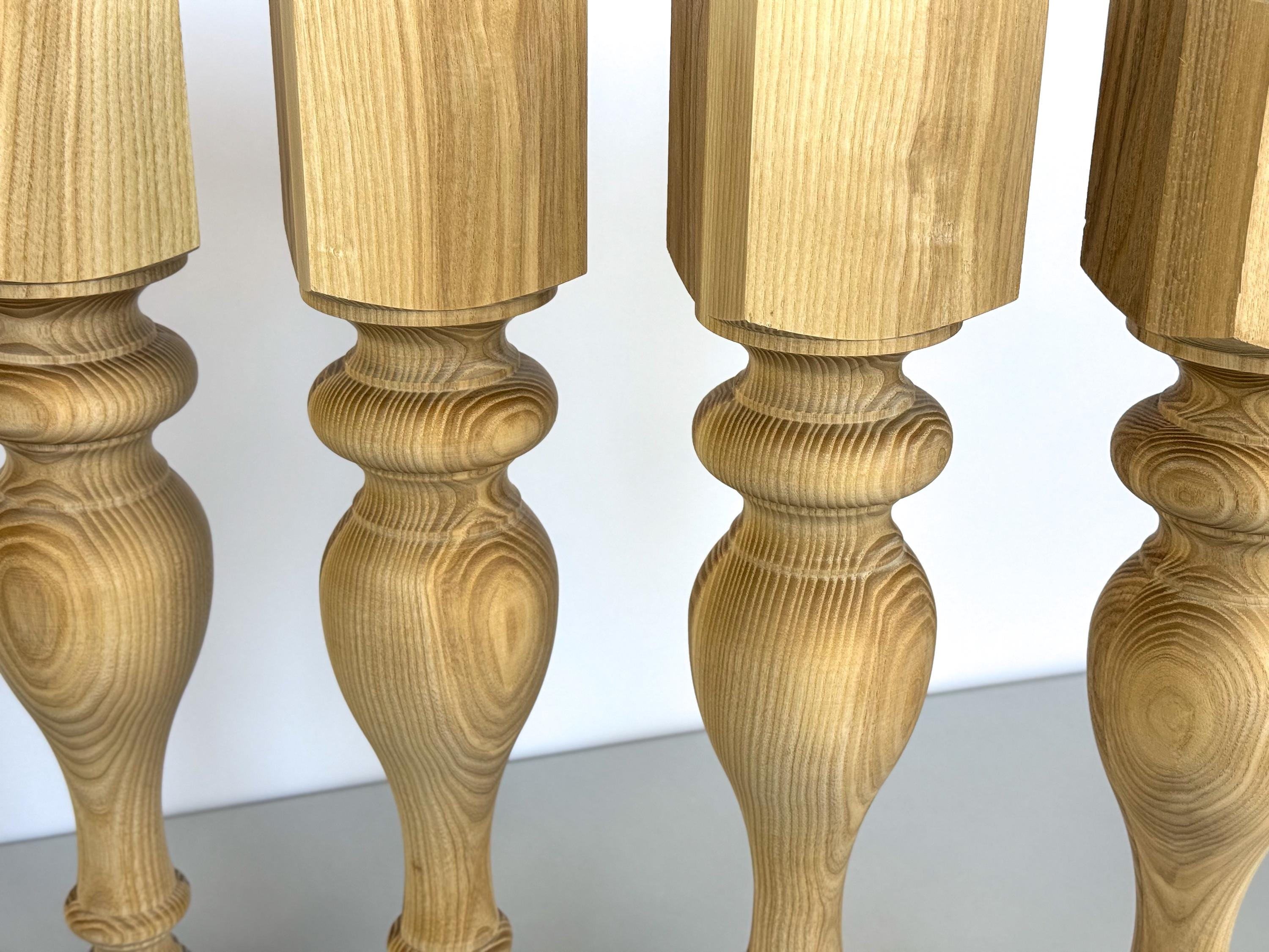 Classic Wooden Legs for Furniture, Farmhouse Table Legs, Dining Table ...