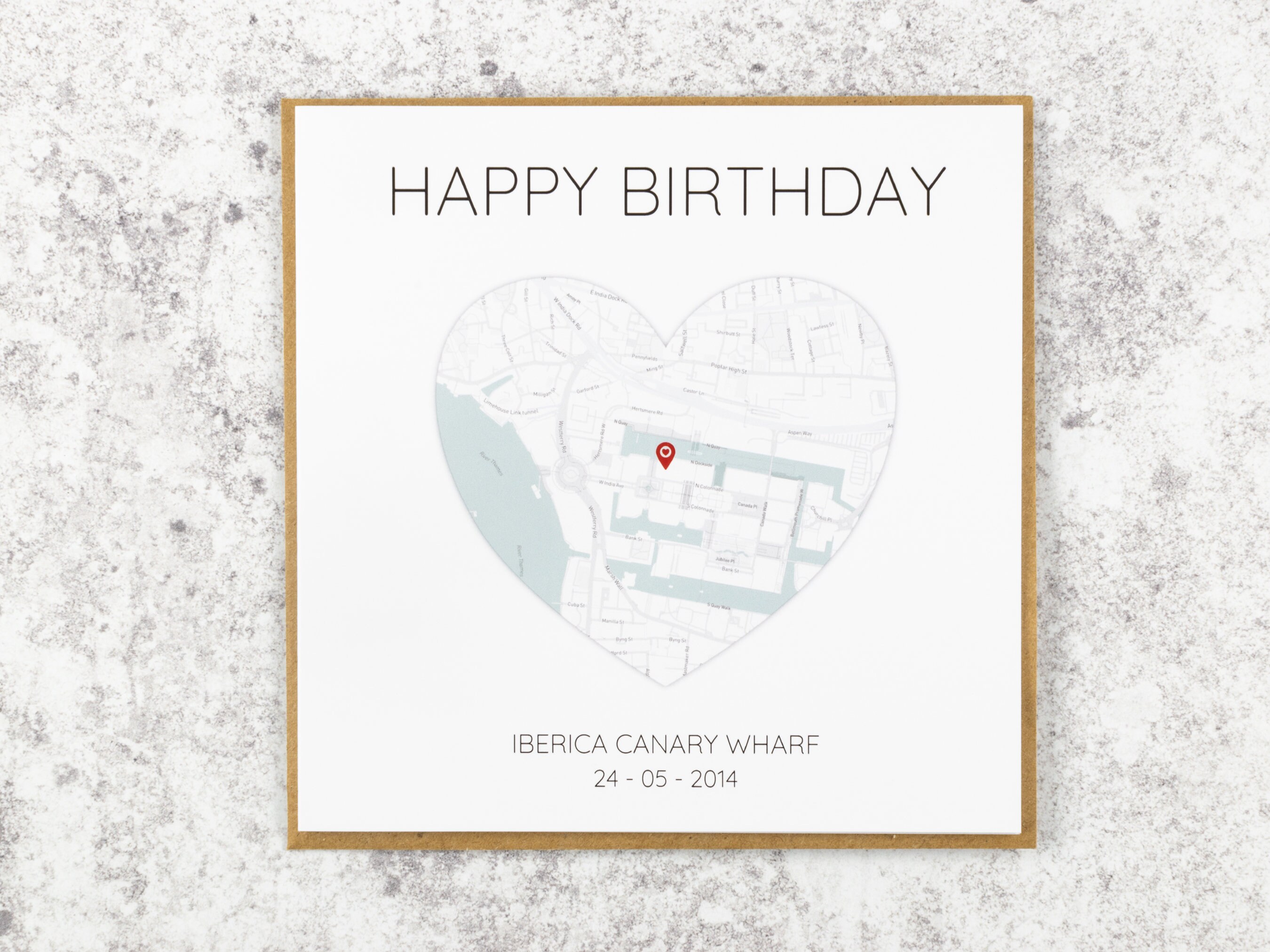 HAPPY BIRTHDAY - Map Congratulations Card Gift for Him or Her - Etsy