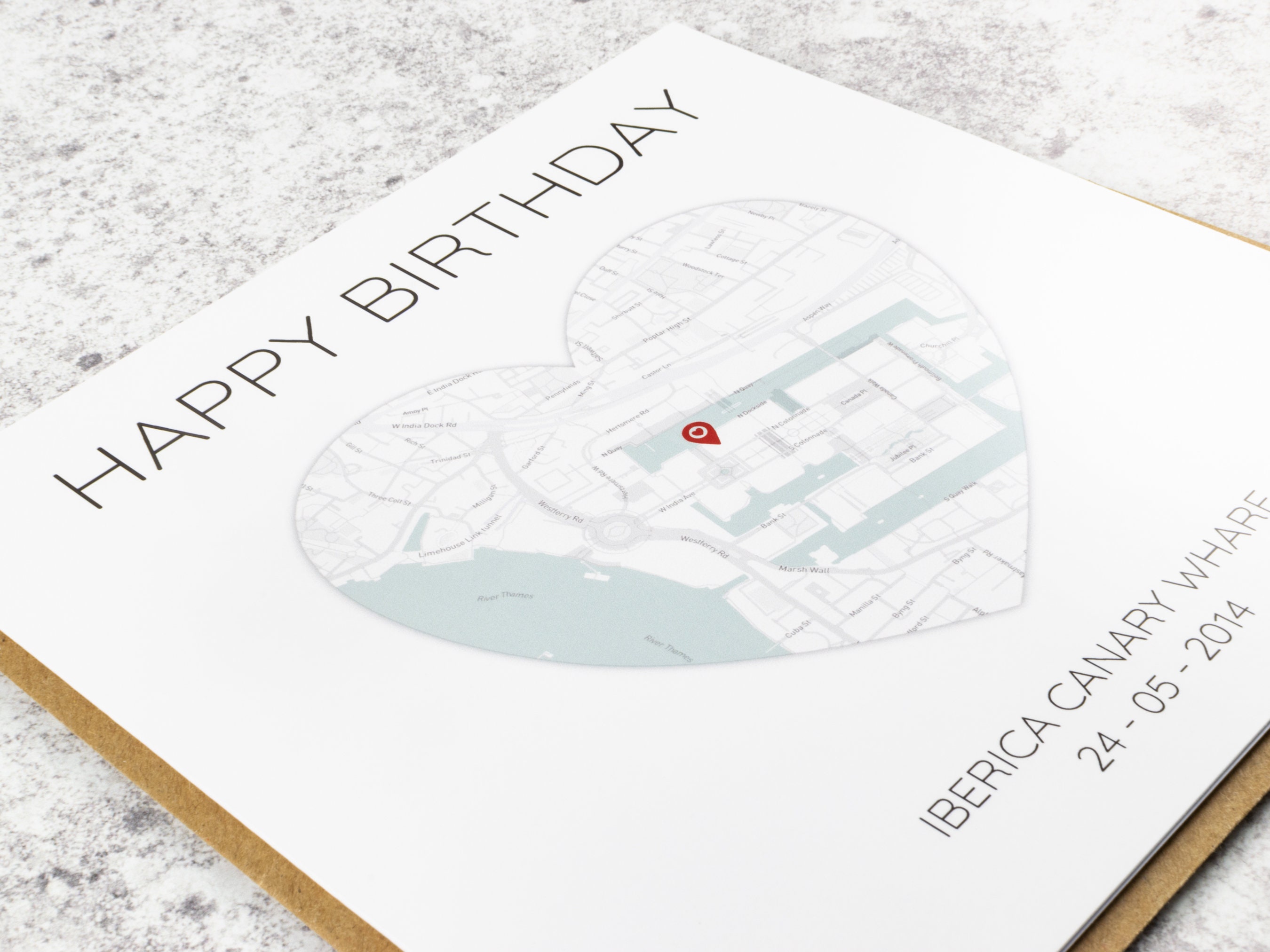 HAPPY BIRTHDAY Map Personalised Birthday Card Gift for Him or Her - Etsy