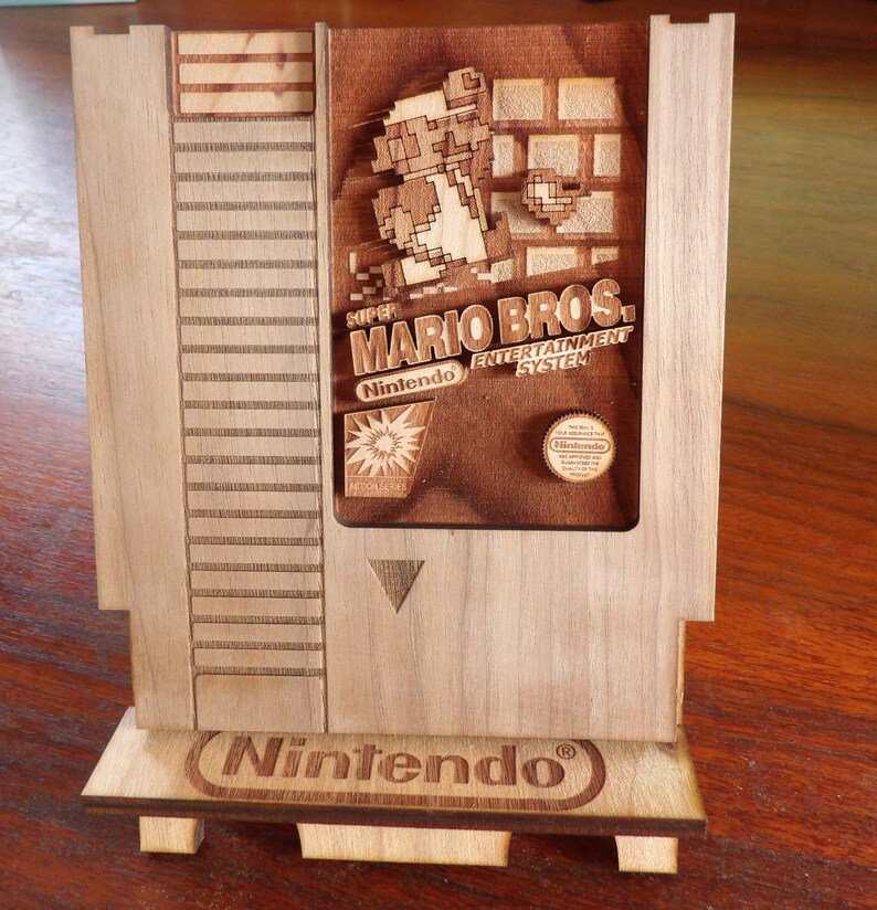 Wooden Mario Bros NES Cartidge - Etsy