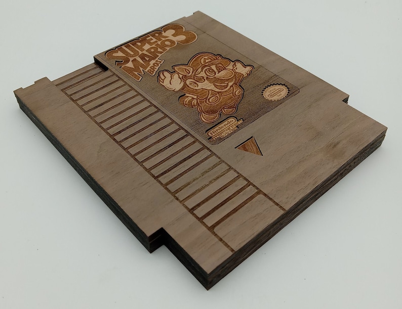 Wooden Super Mario Bros 3 NES Cartridge - Etsy