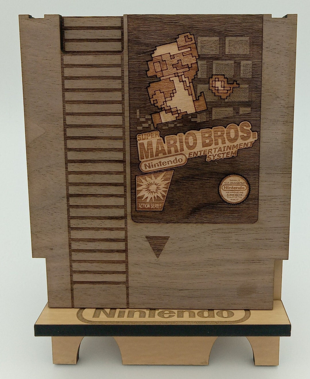 Wooden Mario Bros NES Cartidge - Etsy