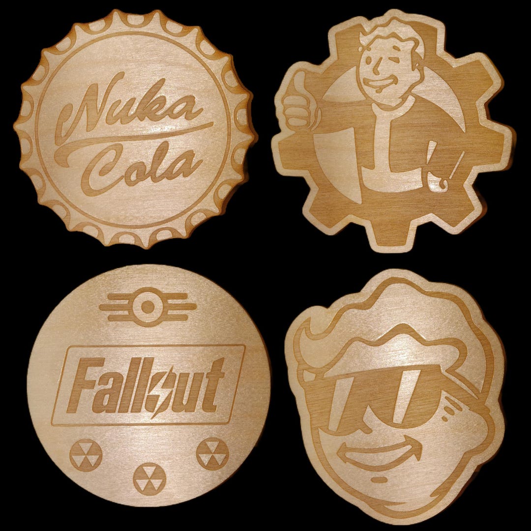 Fallout Wooden Coasters - Etsy